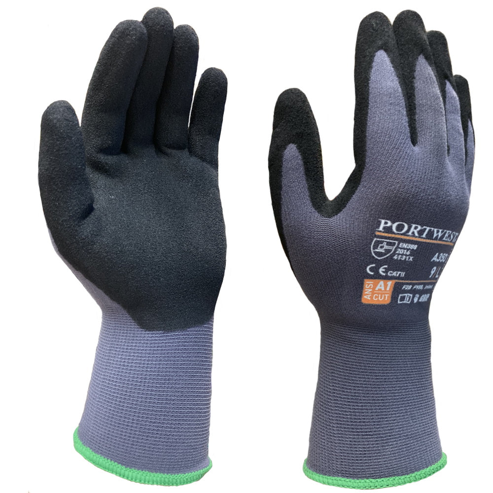Portwest A350 Nitrile Sandy Gloves High Dexterity | Glovesnstuff